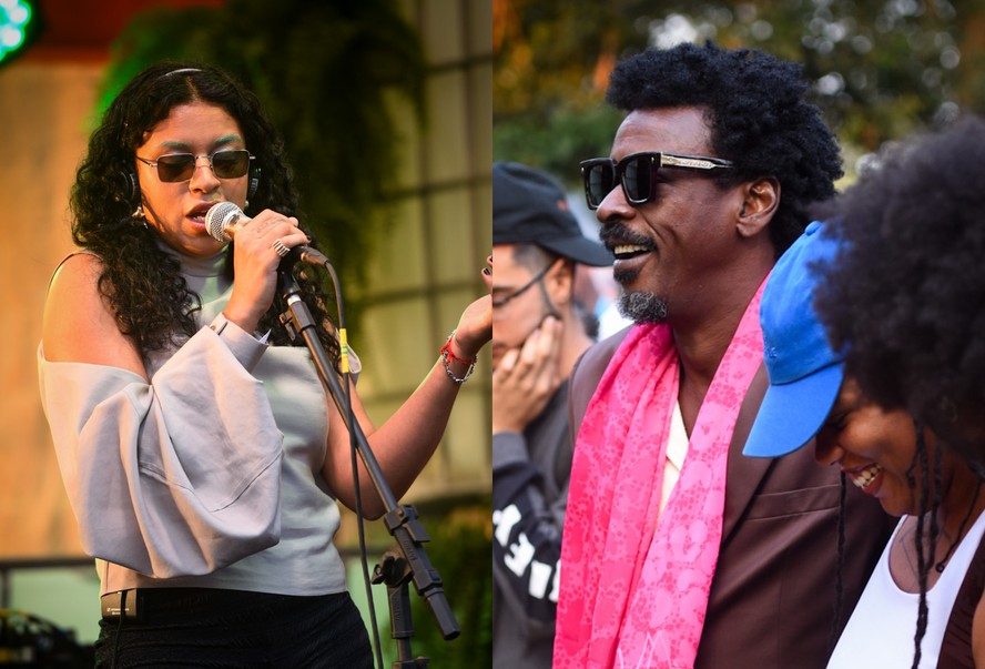 Seu Jorge prestigia show da filha, Flor, em seu primeiro festival em ...