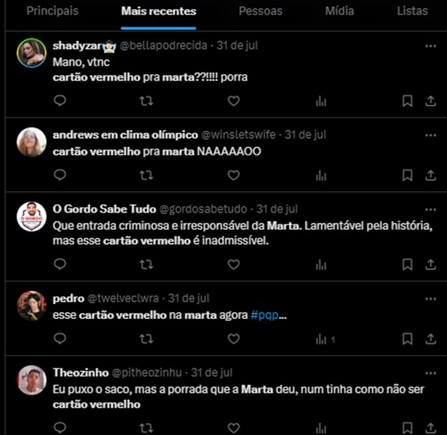 Expulsão de Marta em jogo contra a Espanha repercute na web; atleta é ...