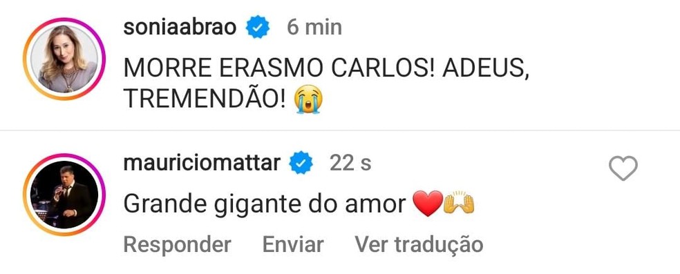 Famosos lamentam morte de Erasmo Carlos