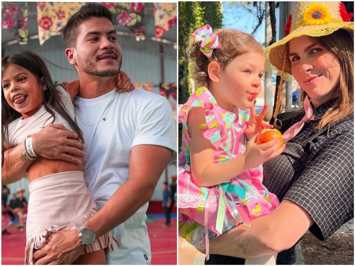 Famosos se divertem com filhos em festas juninas