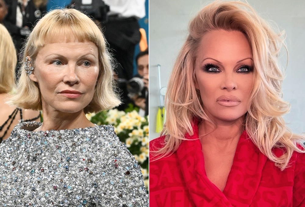 Pamela Anderson, adepta do look natural, volta a usar maquiagem para ...