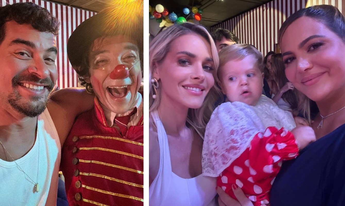 Famosos se divertem da festa do filho de Carol Sampaio