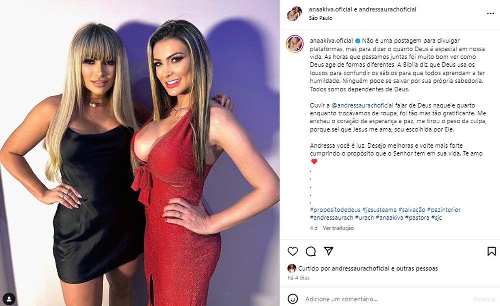 Após gravarem pornô juntas, ex-pastora e Andressa Urach são alvos de ataques