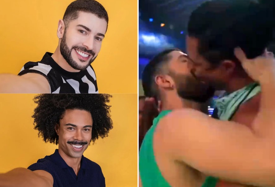 Breno e Marcelo protagonizam beijão na estreia das festas do BBB 26 ...