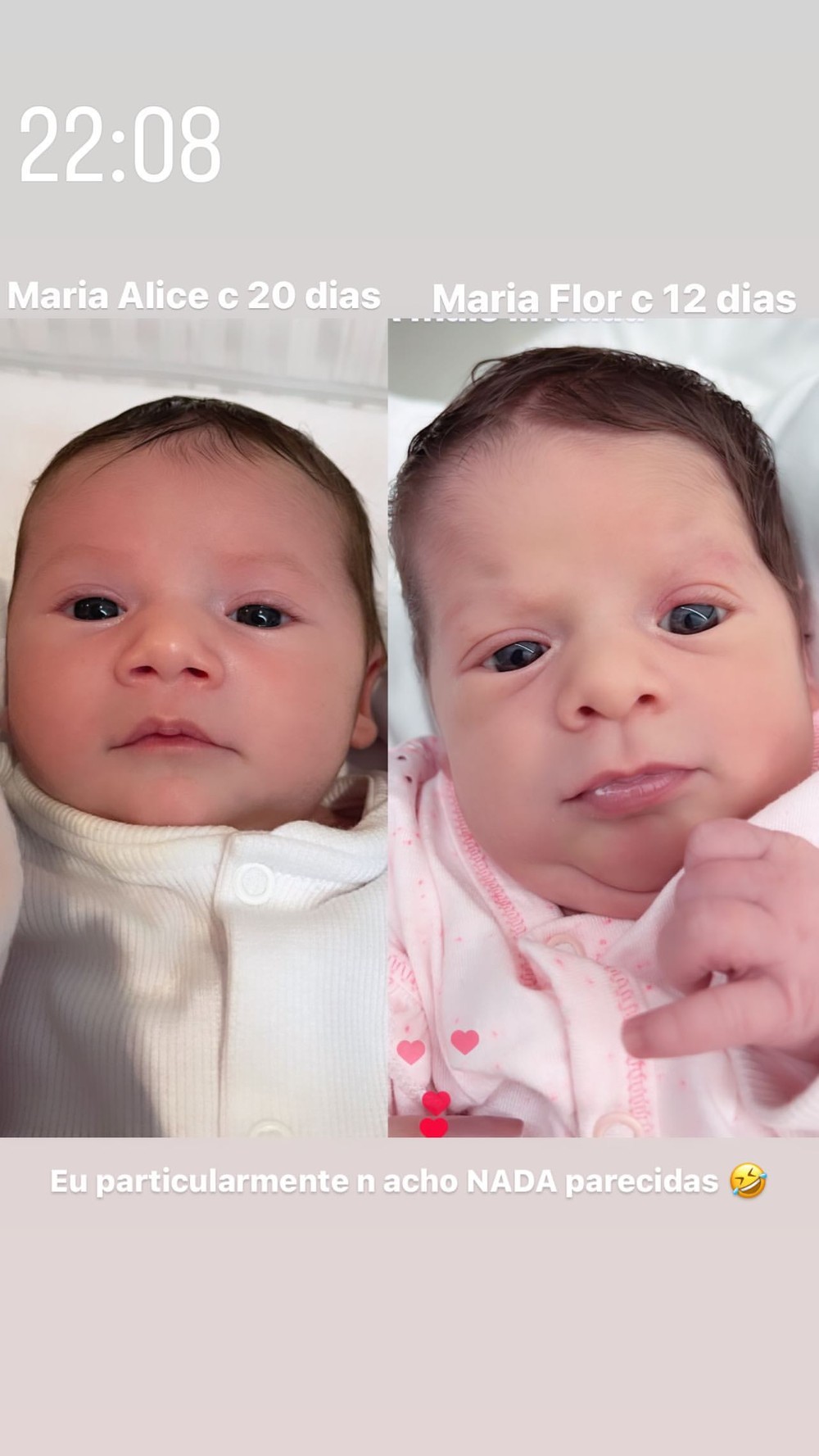 Virginia Fonseca compara as filhas: 'Não acho nada parecidas'