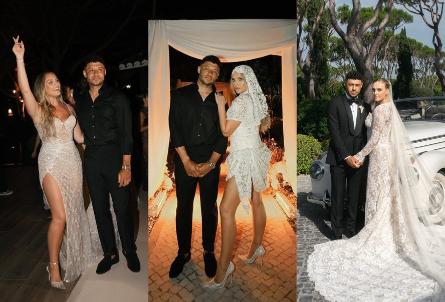 Perrie Edwards usou três vestidos em casamento com Alex Oxlade ...