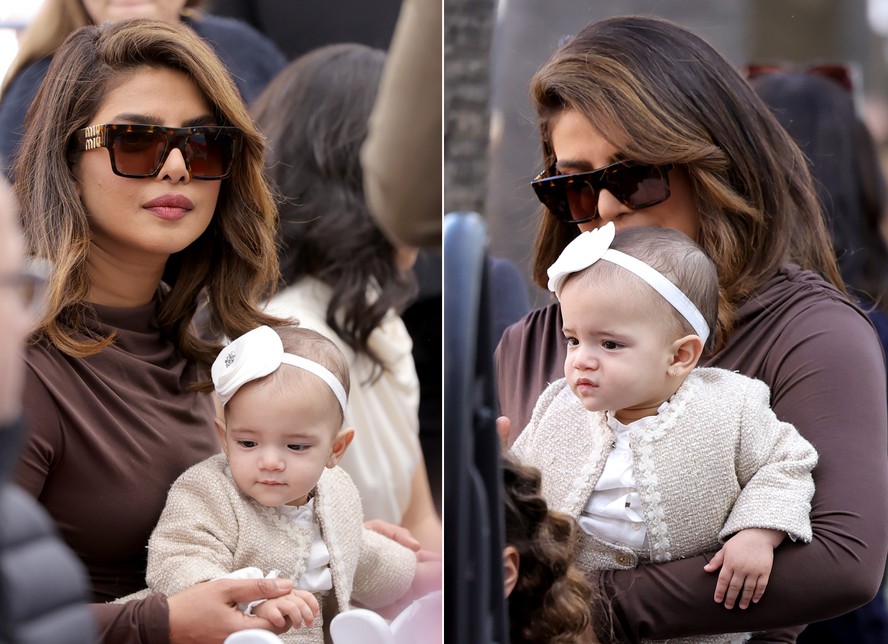 Priyanka Chopra e Nick Jonas mostram rosto da filha pela primeira vez ...