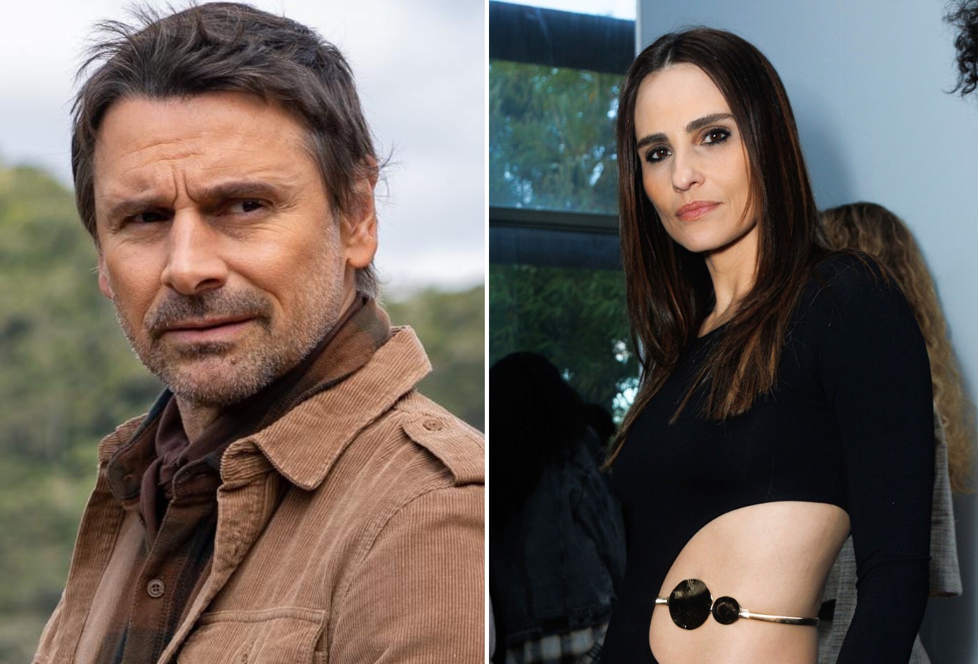 Murilo Rosa se derrete pela mulher após desfile no SPFW: 'Ave Maria, que lindeza'