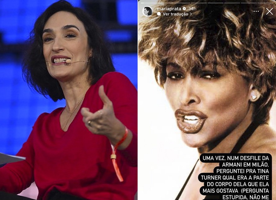 Maria Prata relembra entrevista com Tina Turner: 'Deu aquela gargalhada'