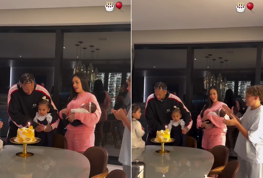 Bruna Biancardi mostra Neymar em mesversário da filha caçula em vídeo ...