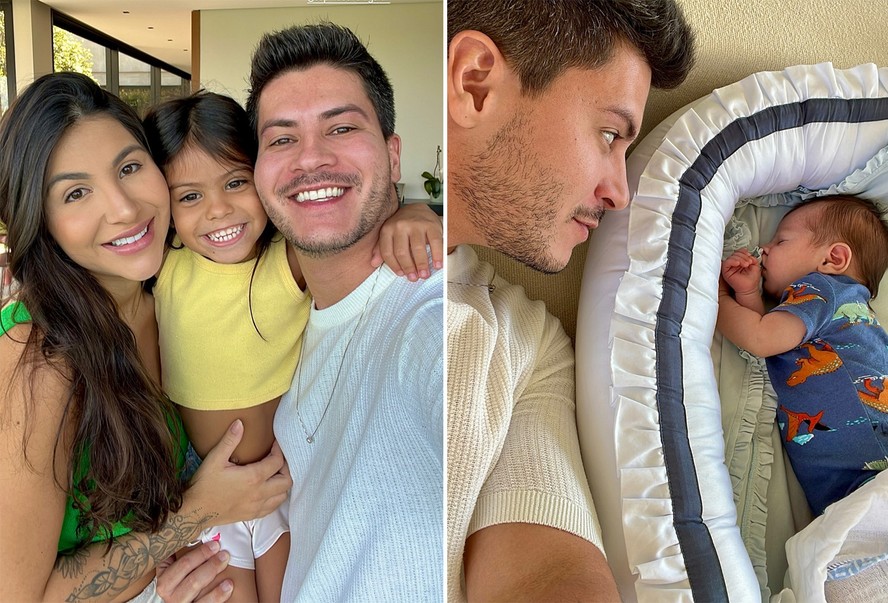 Arthur Aguiar celebra 35 anos com a mãe, namorada e filhos: 'Muitos ...