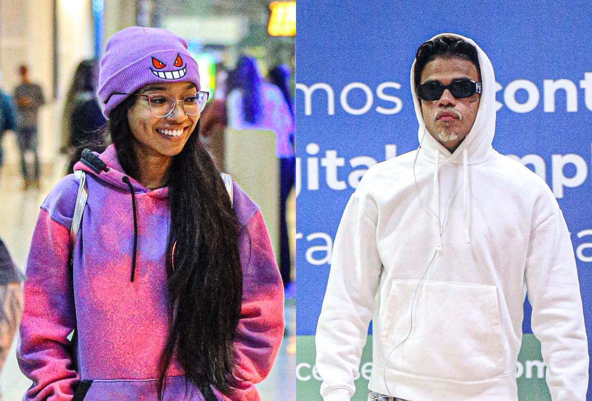 MC Cabelinho e Slipmami embarcam juntos no aeroporto do Rio de Janeiro