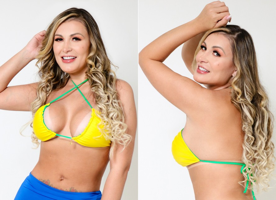 Andressa Urach mostra tatuagem no bumbum para promover concurso