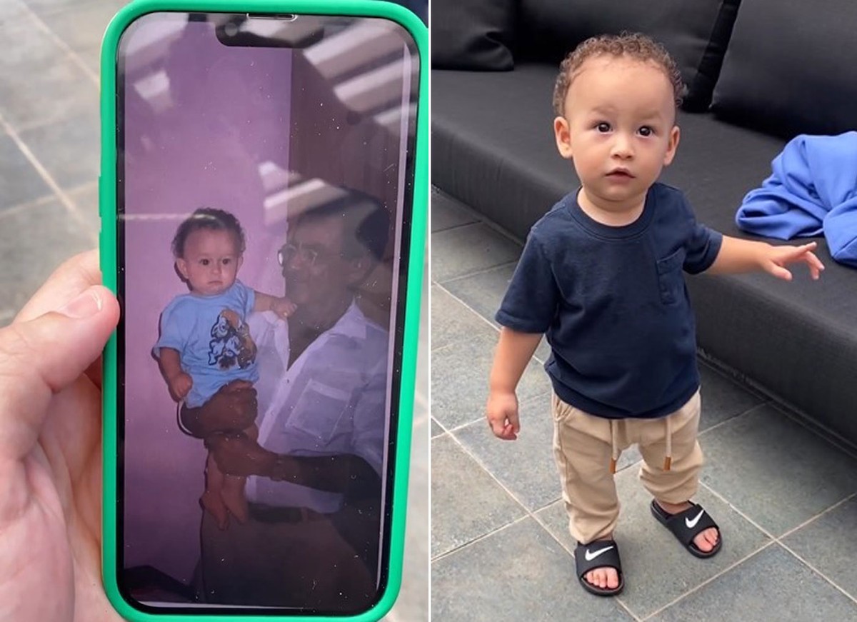 Fred compartilha foto sua na infância e semelhança com seu filho ...