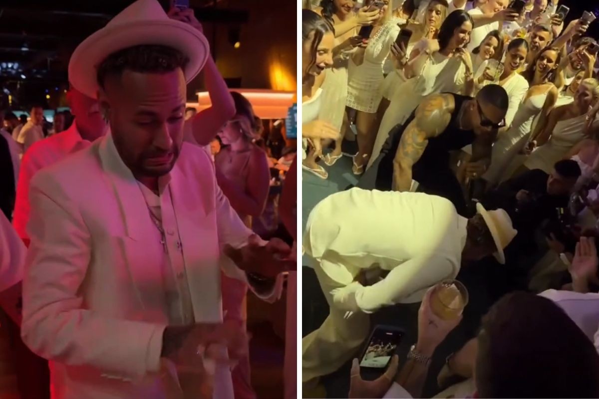 Neymar Jr. quebra tudo no comando de festa de pôker com Léo Santana