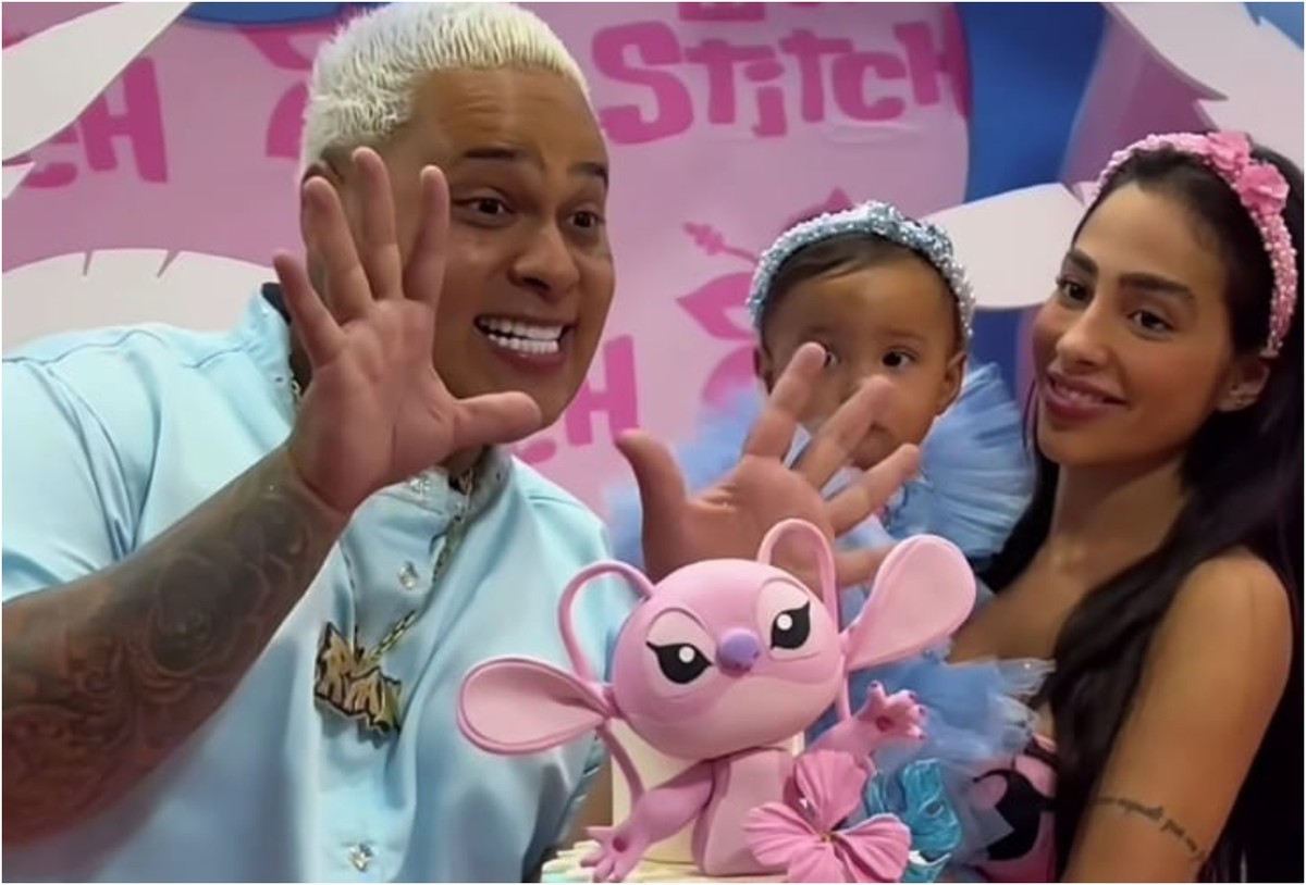 MC Ryan SP celebra mesversário de filha com Giovanna Roque após agredir ...