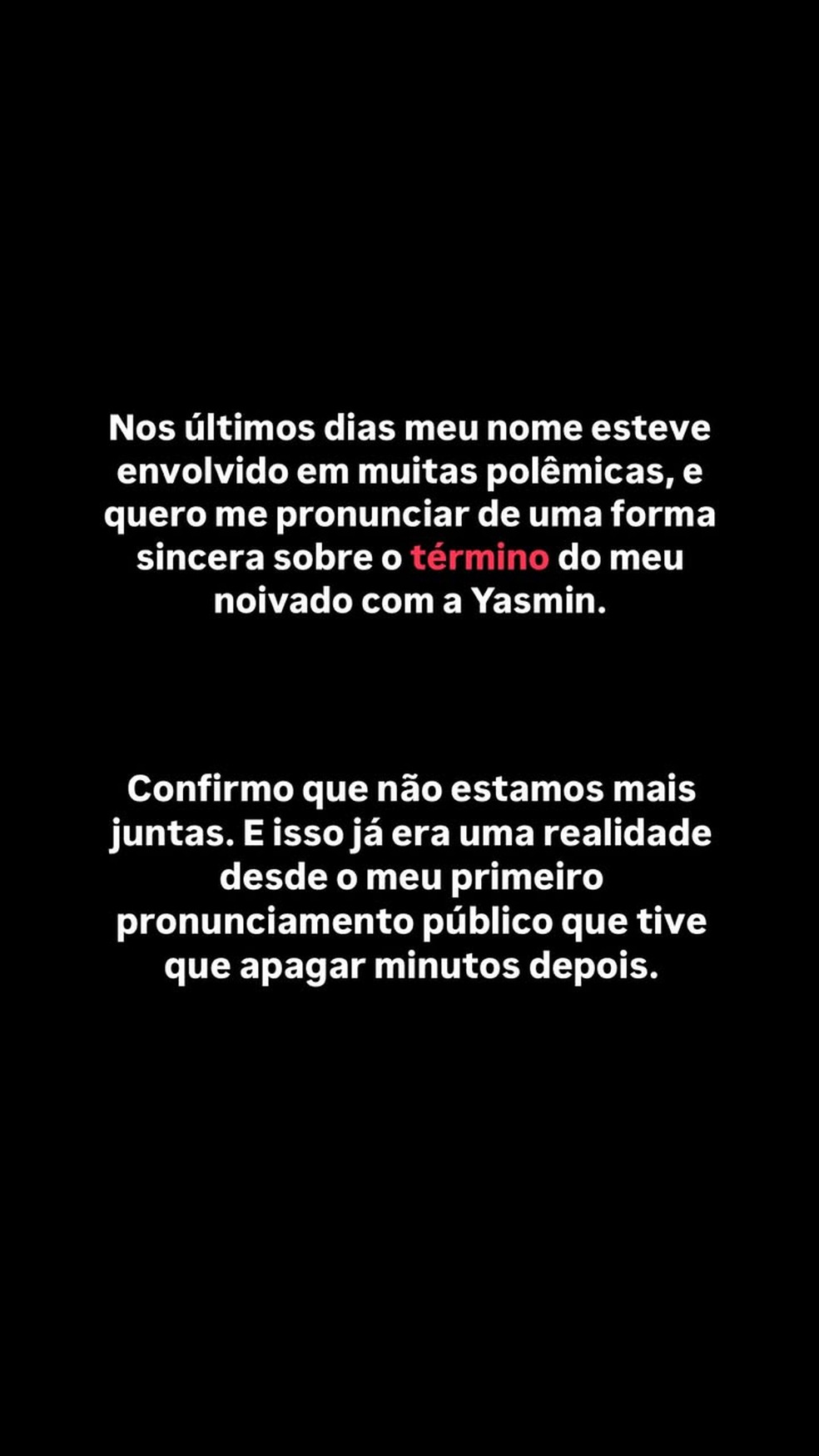 Após fim de noivado com Yasmin Santos, Maria Venture revela que estava ...
