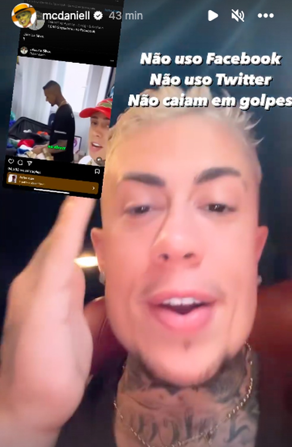 MC Daniel faz alerta sobre golpes com inteligência artificial com sua voz