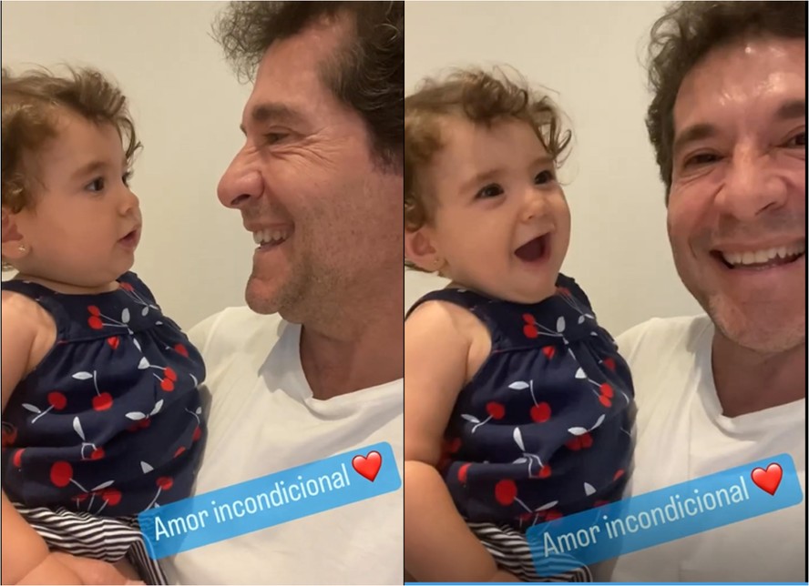 Cantor Daniel mostra momento fofo com a filha caçula: 'Amor incondicional'