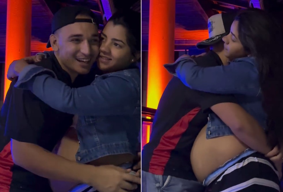 Ary Mirelle mostra barrigão na reta final da gravidez e troca beijos ...