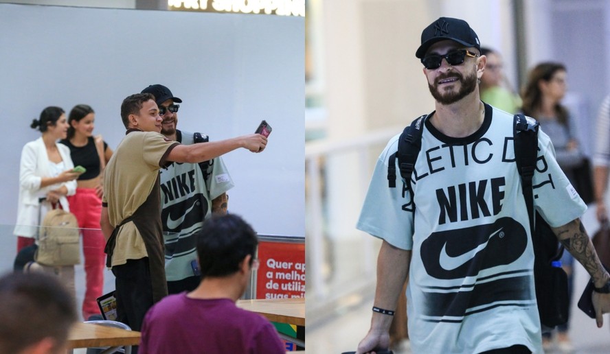 Fred, do BBB 23, é tietado por fãs em aeroporto no Rio de Janeiro