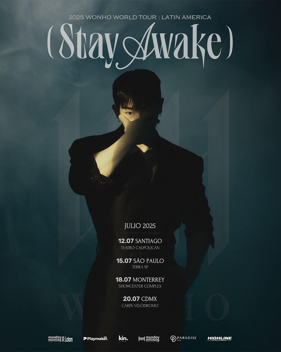 Wonho anuncia show em São Paulo com turnê 'STAY AWAKE 2025'; veja data e local