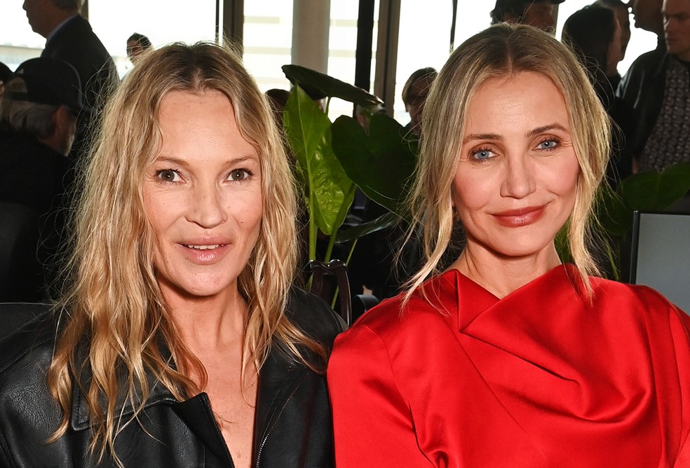 Ao lado de Kate Moss, Cameron Diaz vai à sua primeira Fashion Week em ...