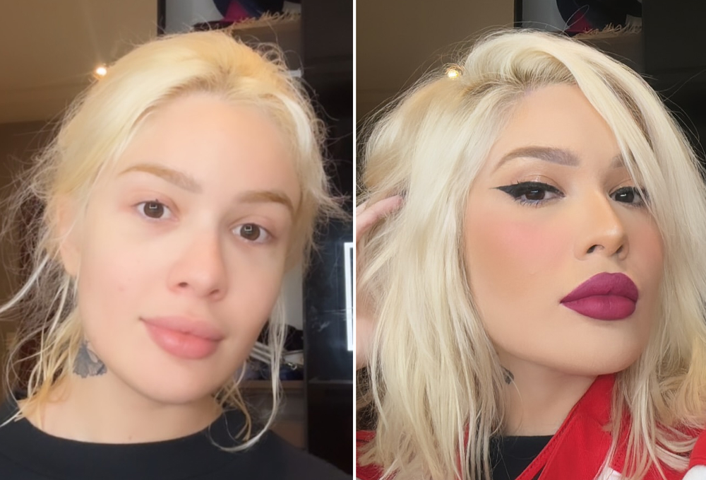 Karoline Lima capricha na produção, e antes e depois impressiona; compare