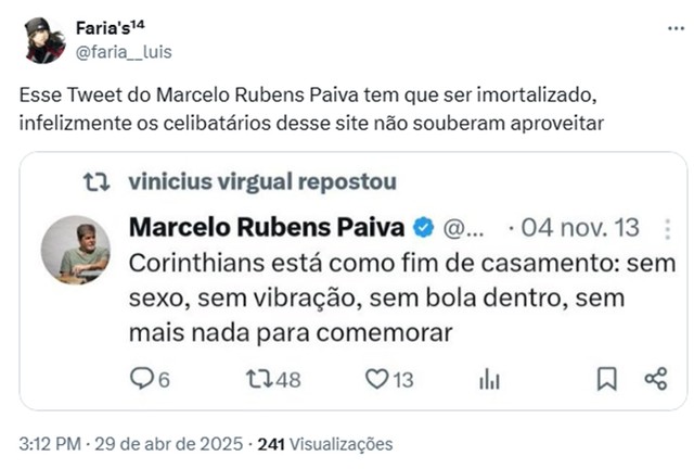 Marcelo Rubens Paiva, autor de 'Ainda Estou Aqui', desativa perfil após posts ousados viralizarem