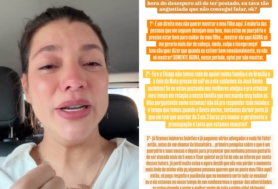 Gabi Prado responde críticas após choro e desabafo por foto do filho ...