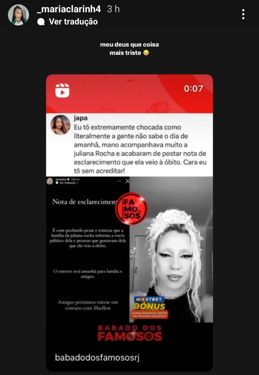 Perfil oficial anuncia morte da maquiadora e influencer Juliana Rocha