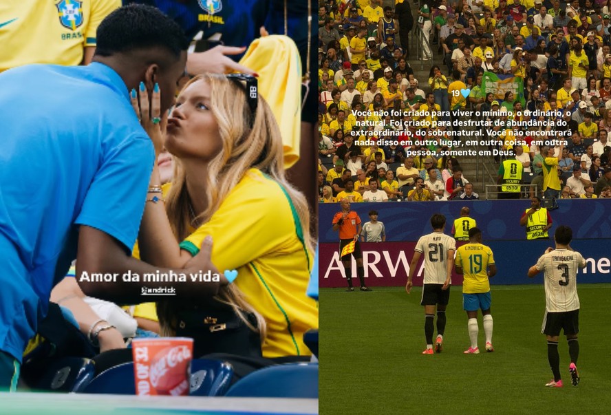 Após jogo do Brasil, Gabriely Miranda se declara para Endrick: 'Não foi ...