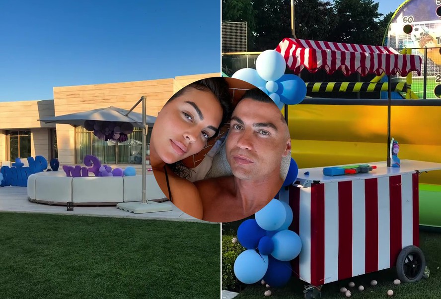 Sem CR7, Georgina Rodríguez abre mansão pra aniversário dos filhos ...