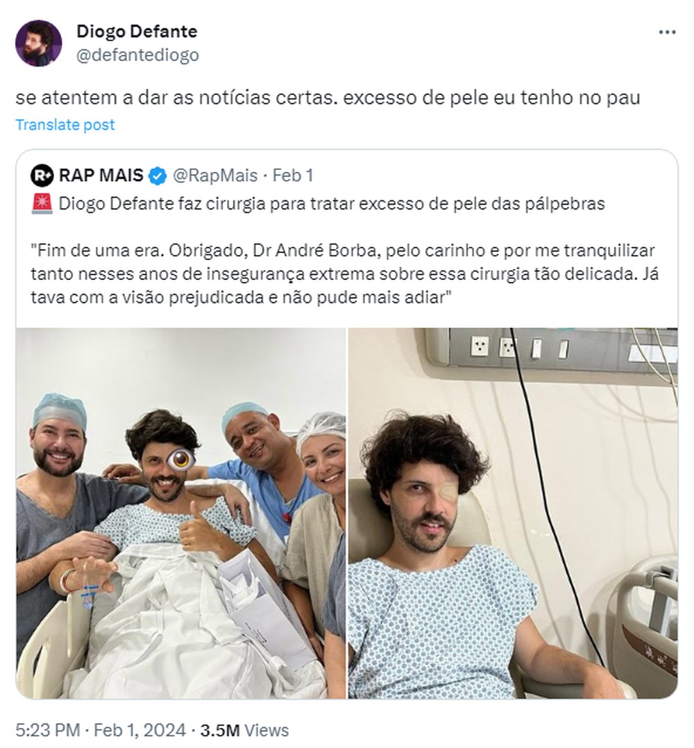 Diogo Defante se irrita com informação errada em página de fofoca sobre ...