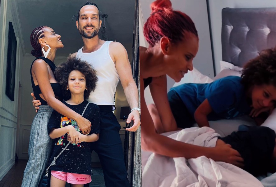 Igor Rickli e Aline Wirley mostram interação do filho com irmãos adotivos