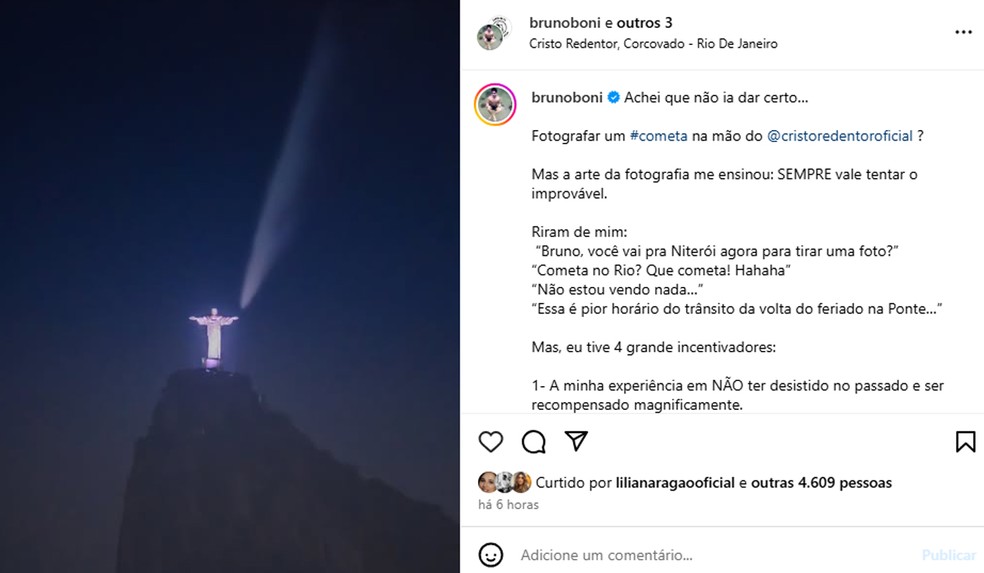 Bruno Boni, irmão de Boninho, faz foto do Cristo Redentor 'segurando ...