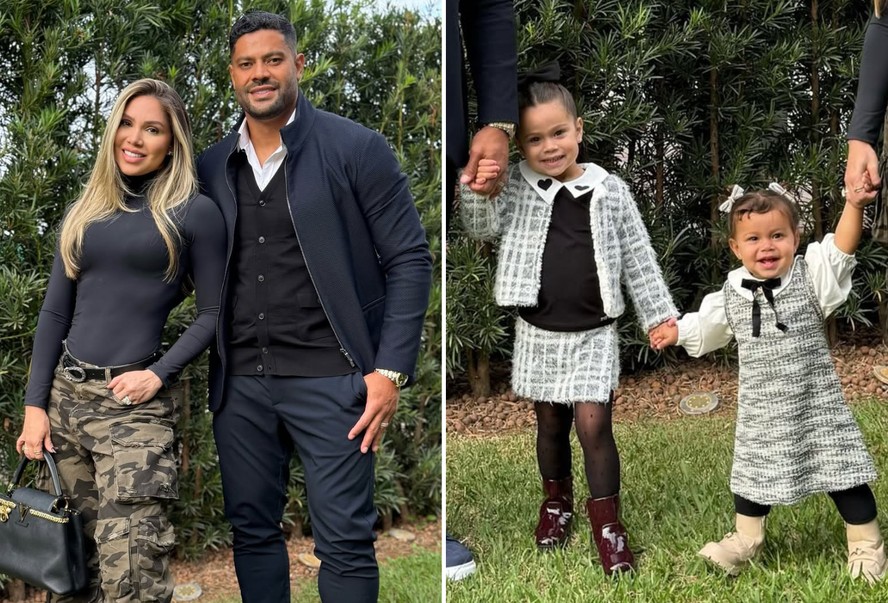 Hulk e Camila Ângelo levam filhas para programa em família: 'Dia de circo'