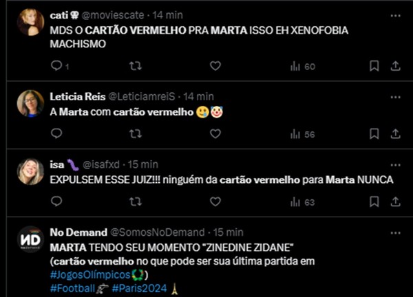 Expulsão de Marta em jogo contra a Espanha repercute na web; atleta é ...