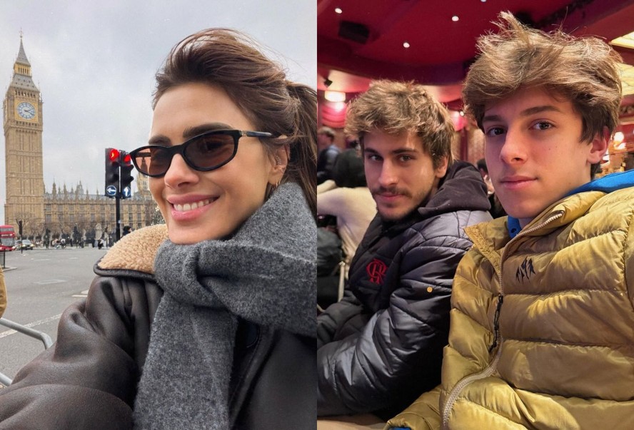 Carolina Dieckmmann abre álbum de Natal em Londres com os filhos que ...