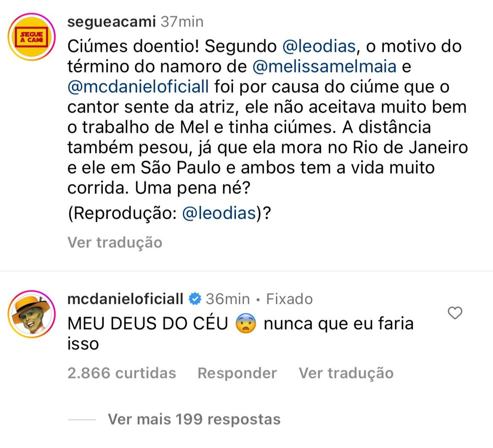 MC Daniel nega suposto motivo de término entre ele e Mel Maia: 'Nunca ...