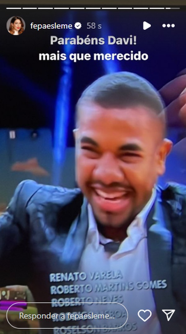 Famosos comemoram vitória de Davi no BBB 24: 'Doutor, sim!'