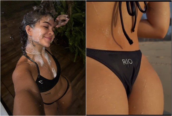 Mel Maia dá close no bumbum e mostra detalhe em biquíni; vídeo