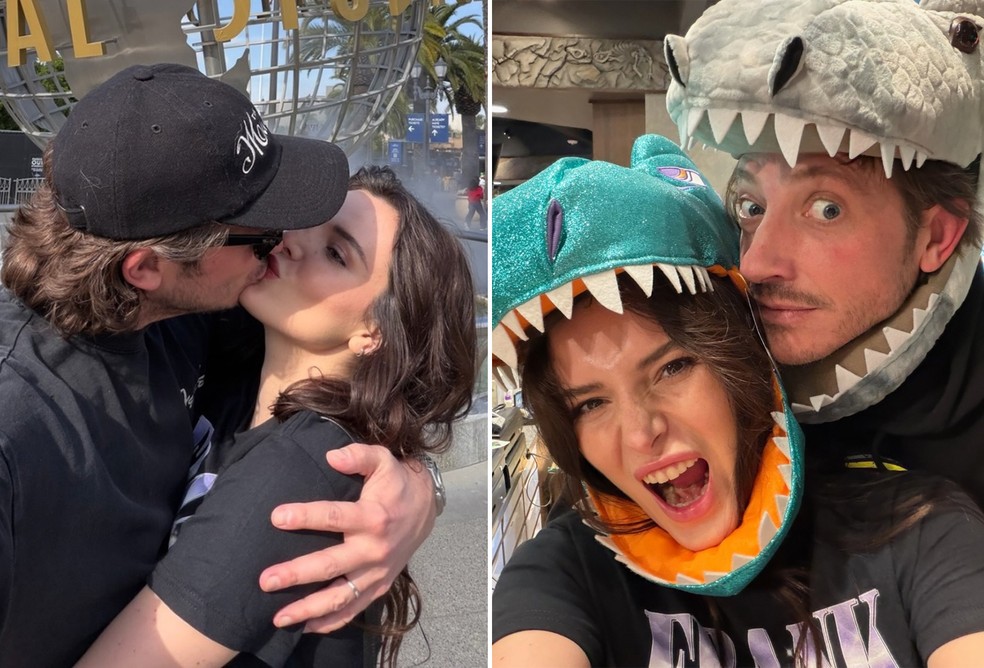 Bella Thorne, ex-estrela mirim da Disney, beija muito o noivo em parque ...