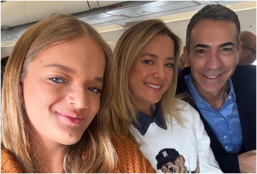 Cesar Tralli viaja com Ticiane Pinheiro e Rafa Justus, e web especula: 'Indo conhecer a Globo do ...