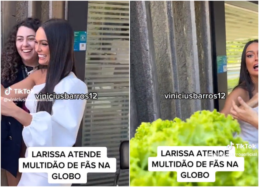 Vídeo: Larissa ganha alfinetada ao atender fãs após eliminação