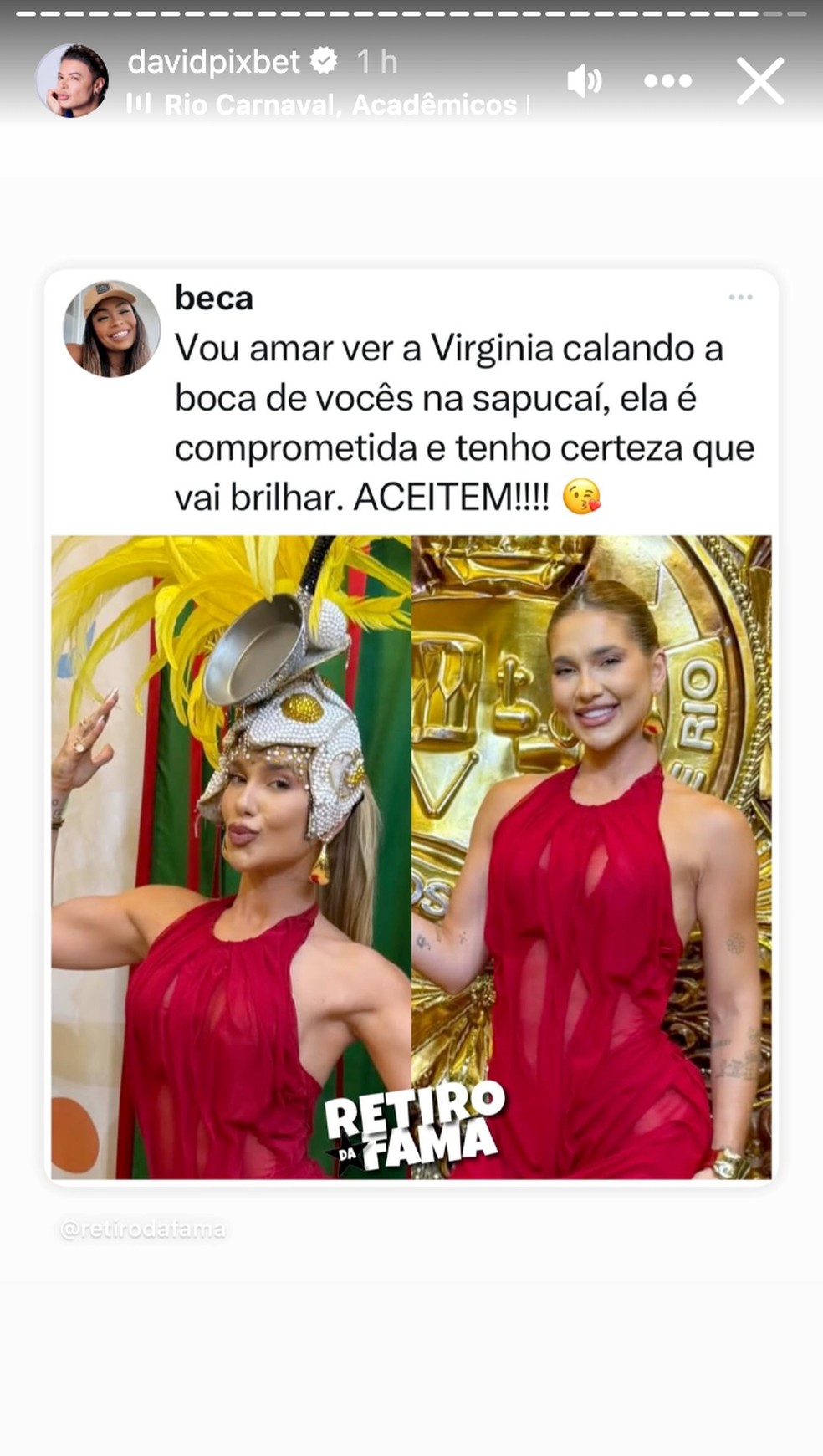 David Brazil diz que Virginia vai 'calar a boca' dos críticos dela como ...