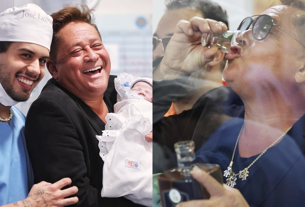 De férias em Las Vegas, Leonardo posa tomando drink: 'Programação em dia'