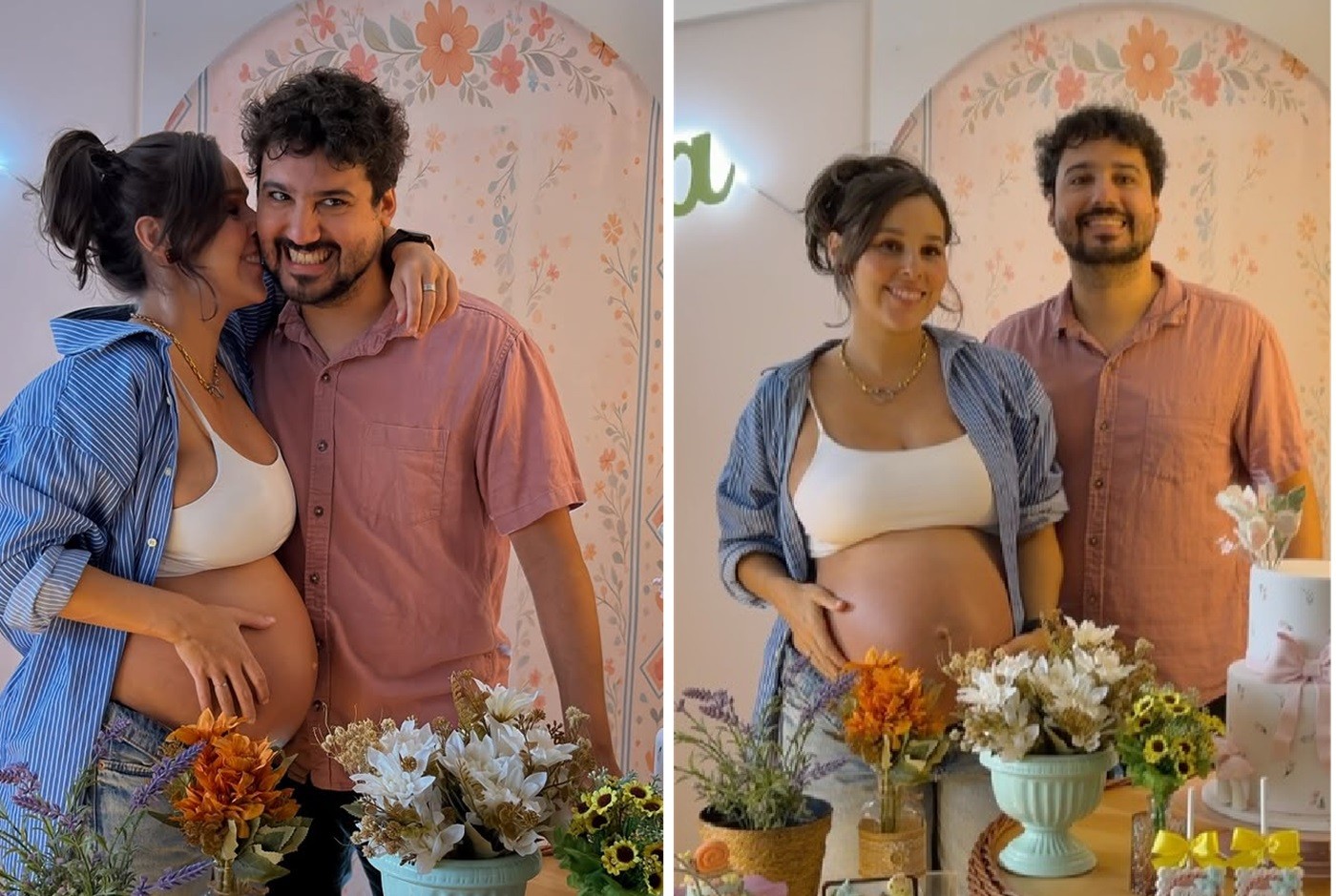 Thati Lopes e George Sauma fazem chá de bebê e anunciam nome da filha