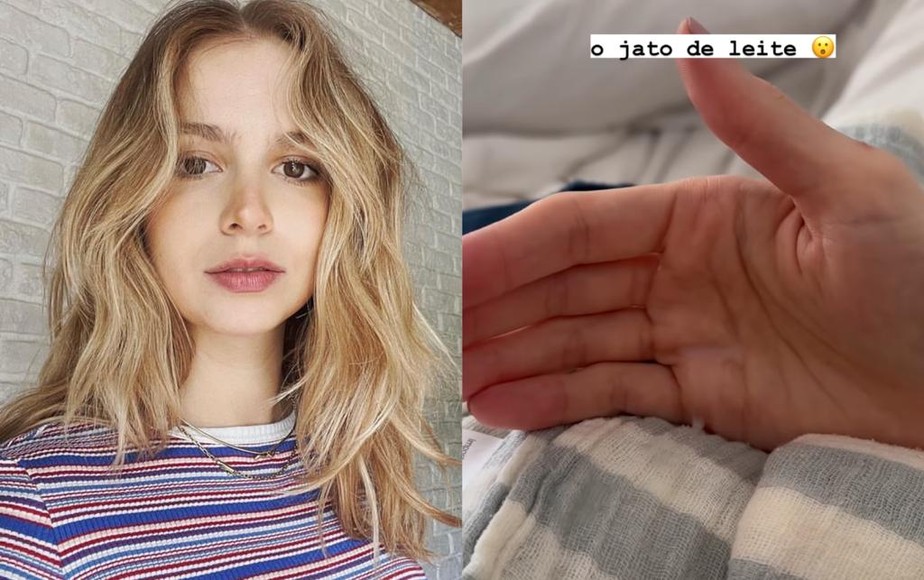 Isa Scherer mostra maternidade real ao amamentar: 'O jato de leite'