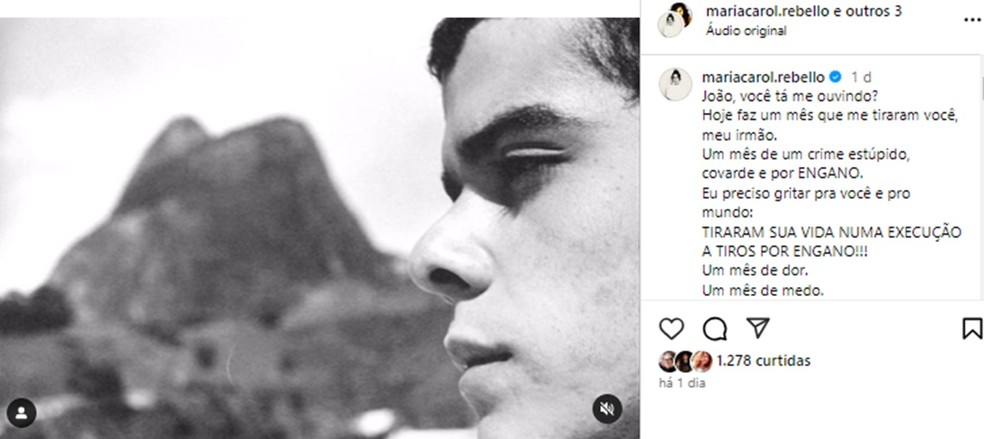 Irmã desabafa um mês após assassinato do ex-ator mirim João Rebello em ...